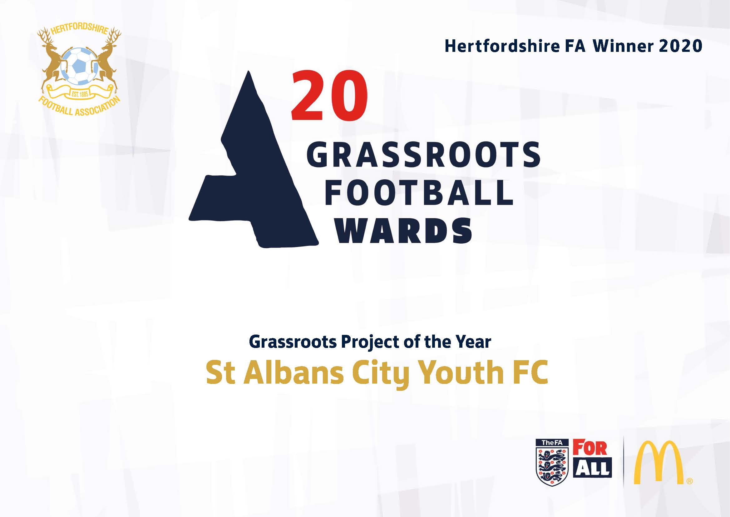 Hertfordshire FA recognise City Youth